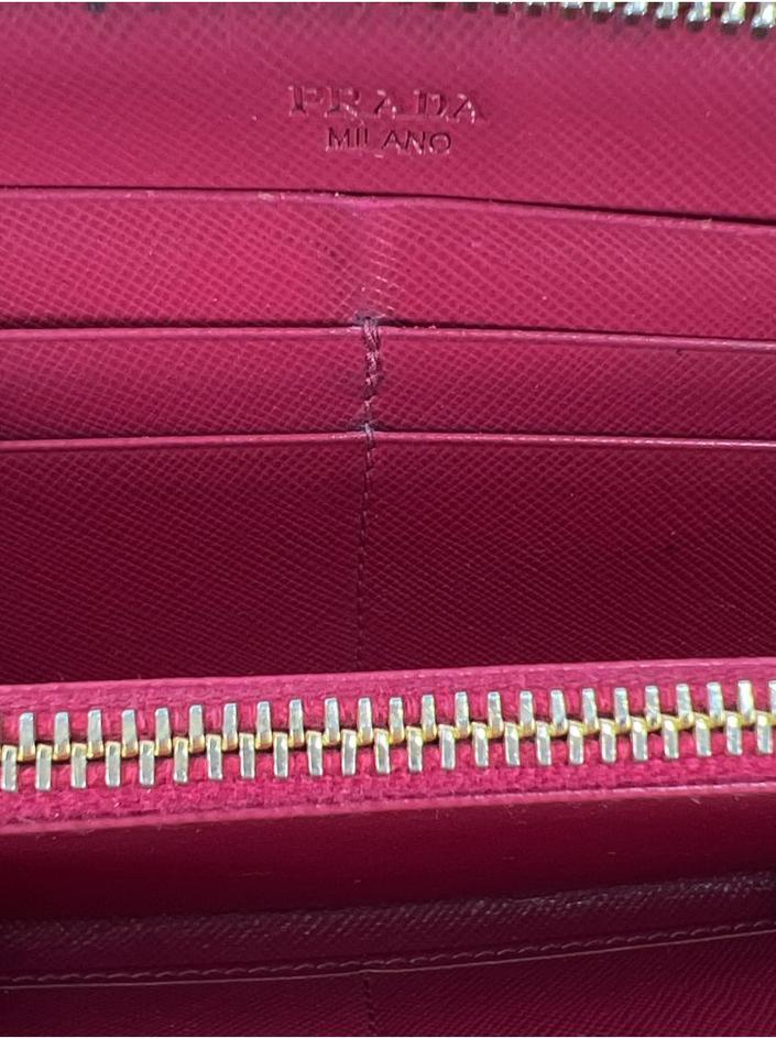 Carteira Prada Logo Rosa - KYJ22 Original | Etiqueta Única