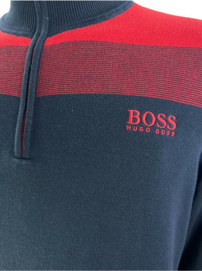 Casaco Hugo Boss Boss Tricot Azul - AHBT42 Original | Etiqueta Única