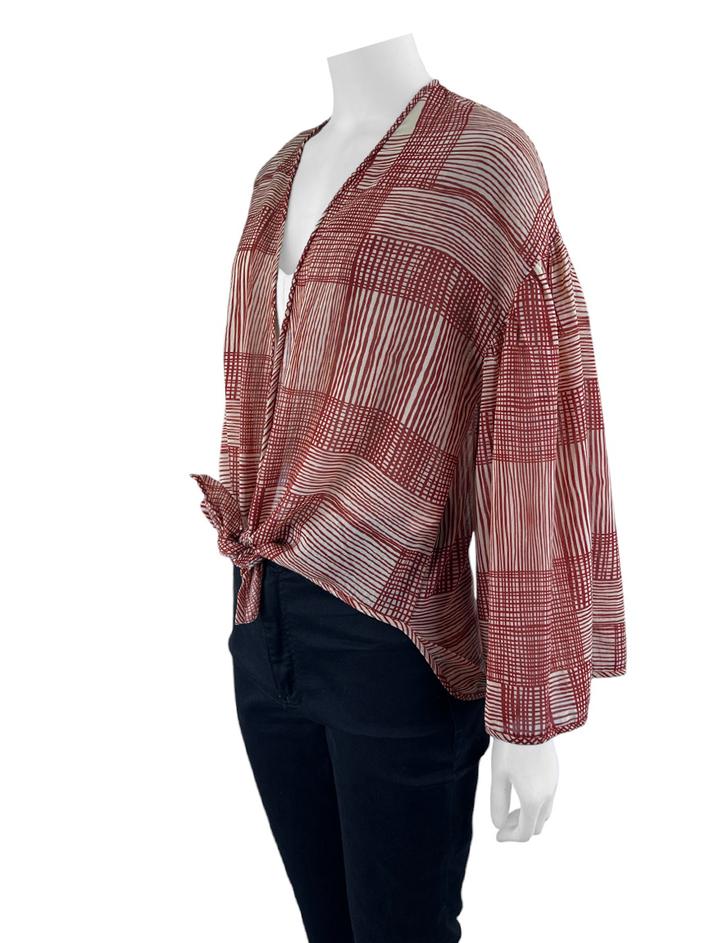 Casaco Paula Raia Lã Estampada - AAFT372 Original | Etiqueta Única