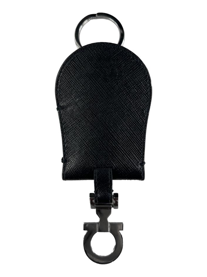 Chaveiro Salvatore Ferragamo Couro Preto - JKU589 Original | Etiqueta Única