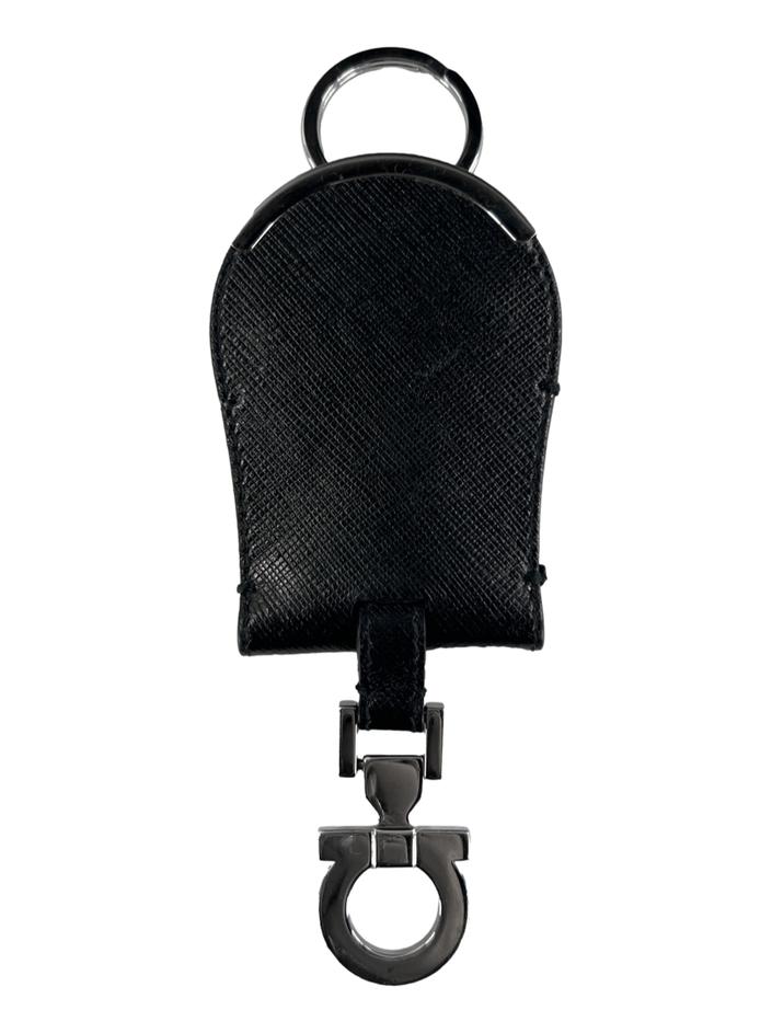 Chaveiro Salvatore Ferragamo Couro Preto - JKU589 Original | Etiqueta Única