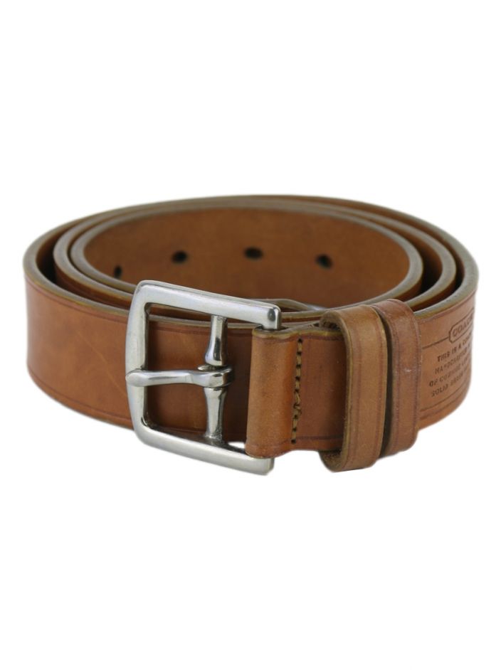 Cinto Coach Couro Caramelo - MFD65 Original | Etiqueta Única
