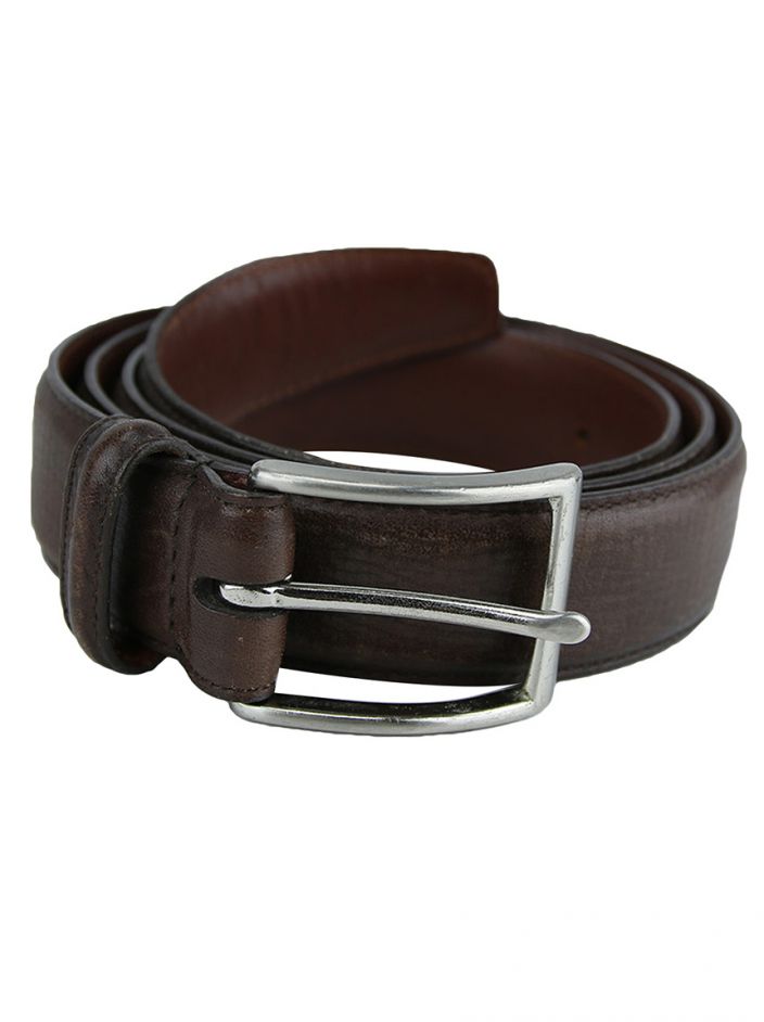 Cinto Coach Couro Marrom Masculino Original - BSF29 | Etiqueta Única