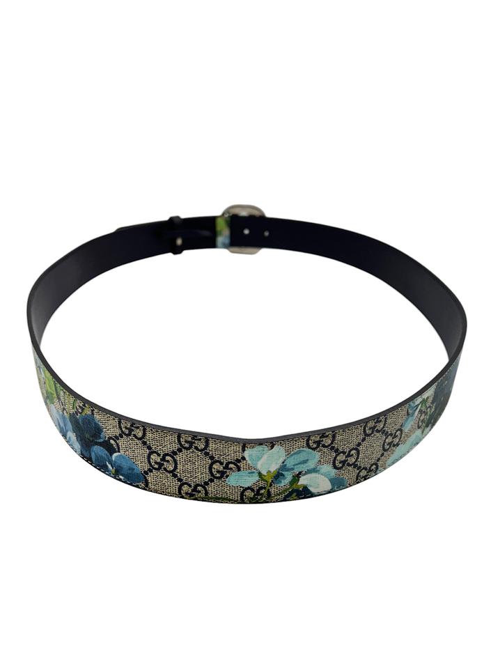 Cinto Gucci Interlocking G Blooms Monogram - CQEK12 Original | Etiqueta ...
