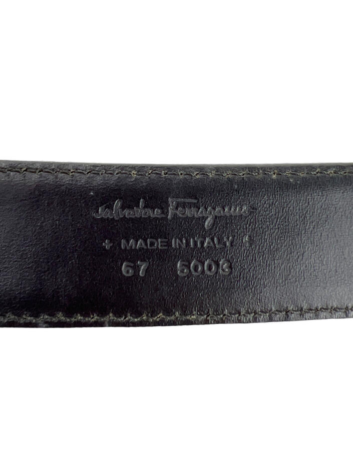 Cinto Salvatore Ferragamo Couro Preto - GOH165 Original | Etiqueta Única