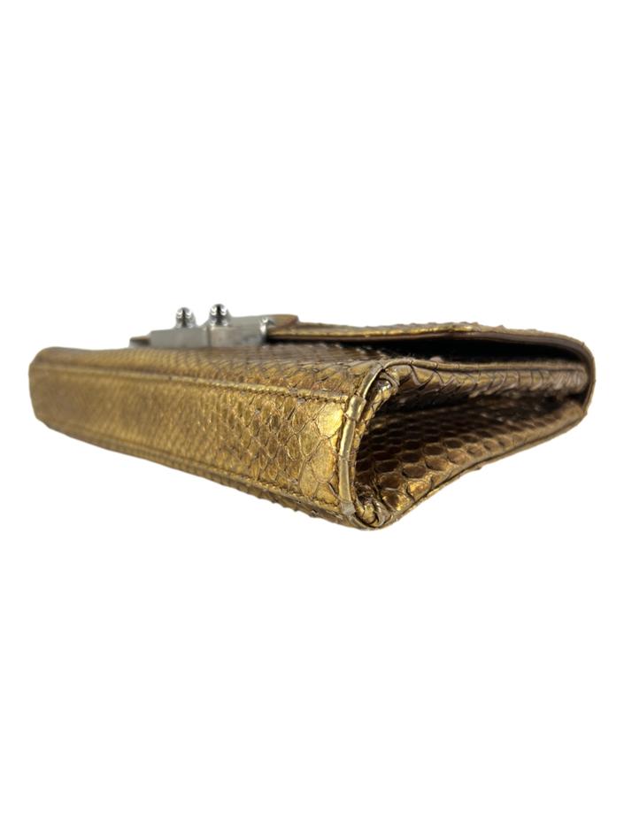 Clutch Christian Dior Christmas Miss Dior Python Dourado - DBBW13 ...