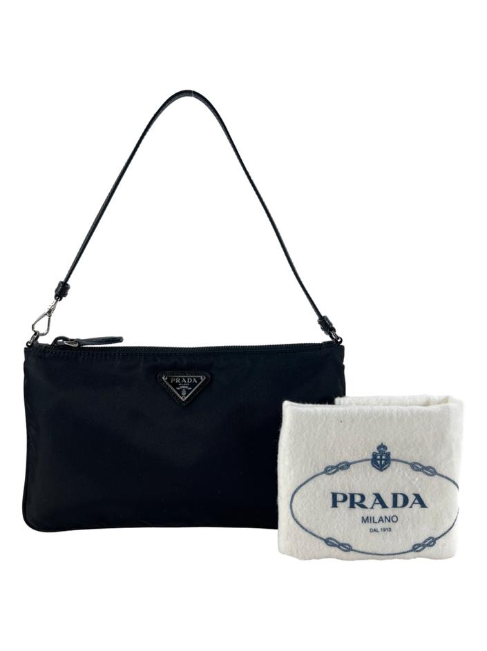 Clutch Prada Pouch Re-Nylon Mini Preta - ADV510 Original | Etiqueta Única
