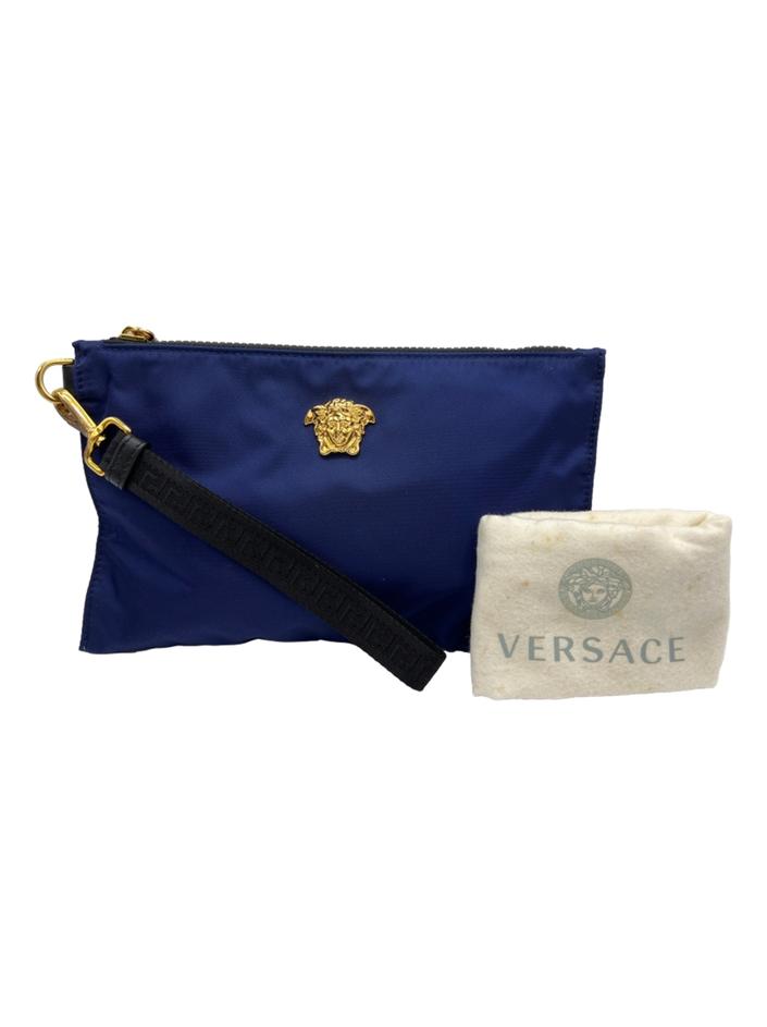 Clutch Versace Nylon Azul - NCC29 Original | Etiqueta Única