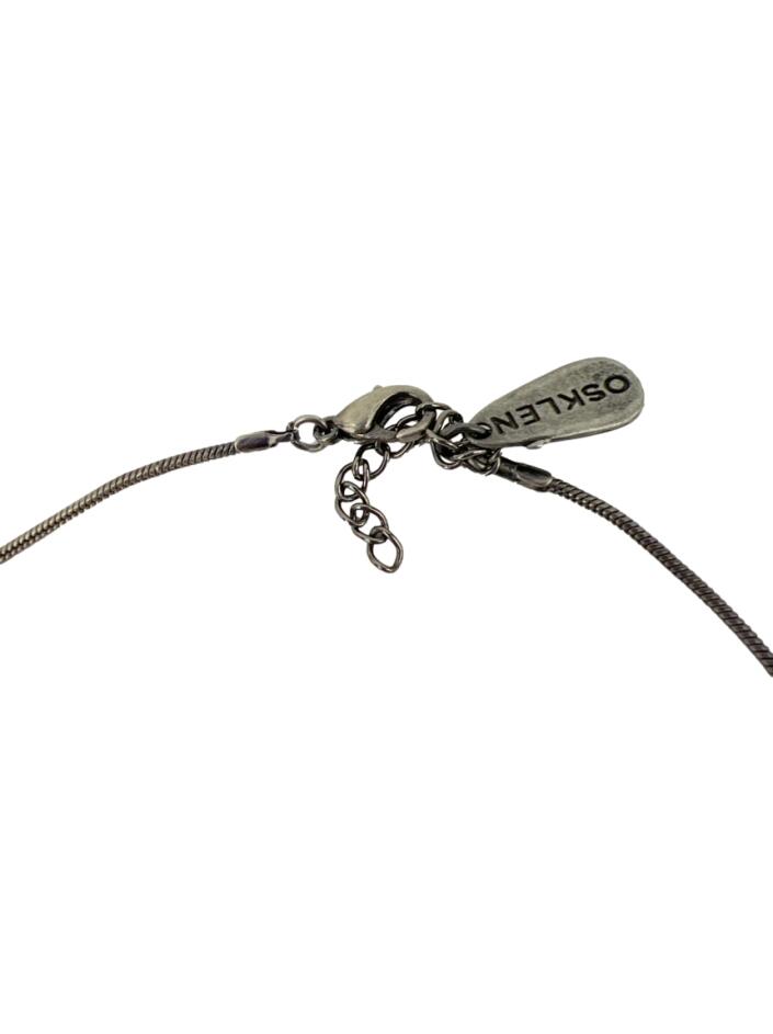 Colar Osklen Metal Flor Prateado - GEH50 Original | Etiqueta Única
