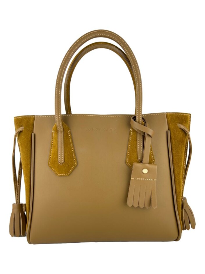 Bolsa Longchamp Penelope Suede Marrom - BIW638 Original | Etiqueta Única