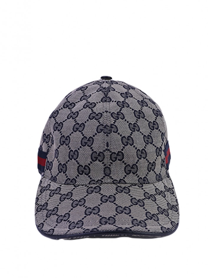 Boné Gucci Jacquard Canvas Web Bicolor - TQA2 Original | Etiqueta Única