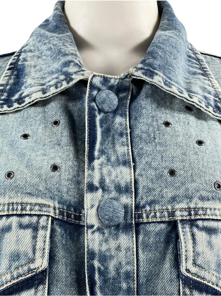 Jaqueta Andreza Chagas Jeans Azul - MF77 Original | Etiqueta Única