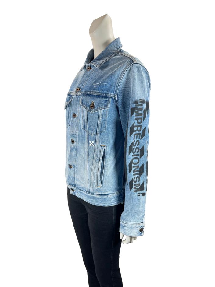 Jaqueta Off-White "99 Impressionism" Jeans Azul - CRFB3 Original ...