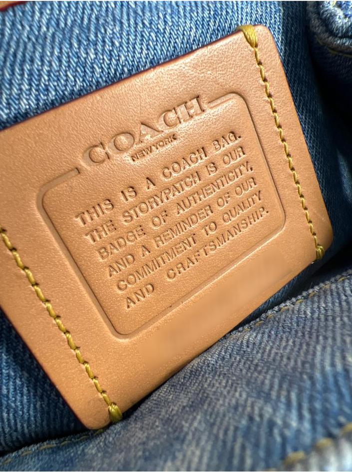 Mochila Coach Tabby Denim Azul - CHRZ22 Original | Etiqueta Única