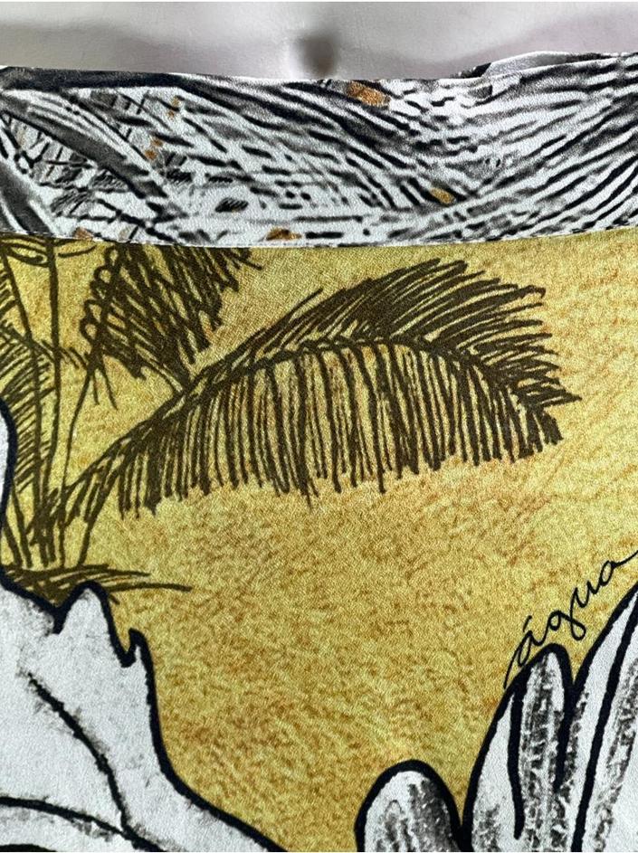 Pareô Água De Coco Tecido Estampado - AYN443 Original | Etiqueta Única