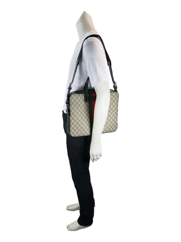 Pasta Gucci Web GG Preta - EEY229 Original | Etiqueta Única