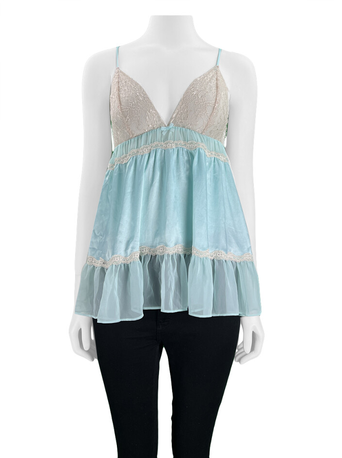 Pijama Victoria's Secret Renda Azul - AFI191 Original | Etiqueta Única