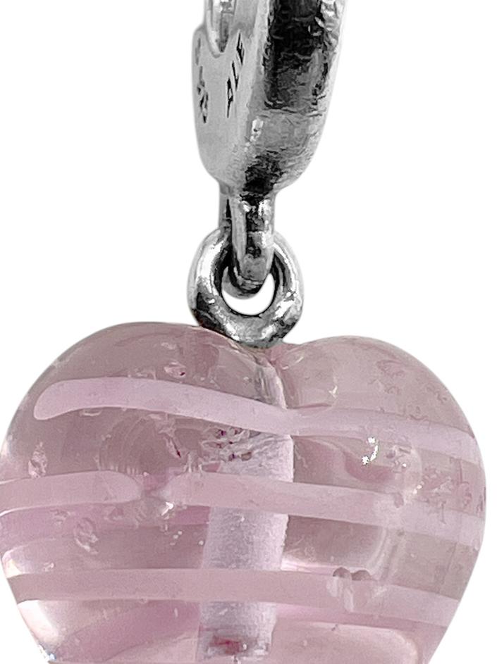 Pingente Pandora Coração Rosa - AGJQ96 Original | Etiqueta Única
