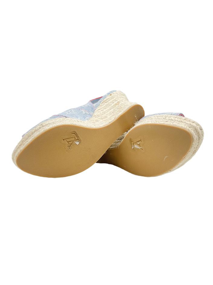 Plataforma Louis Vuitton Wedge Denim Monograma - DBMM22 Original ...