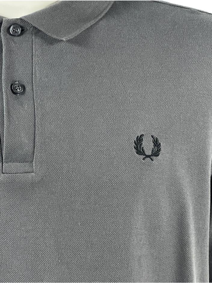 Polo Fred Perry Logo Cinza - DAWA72 Original | Etiqueta Única