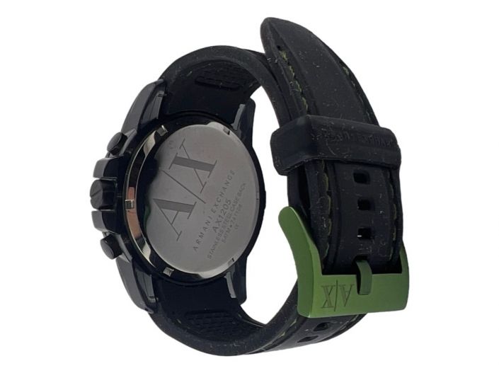 Relógio Armani Exchange AX1205 Strap Chrono Preto - AAEI9 Original ...