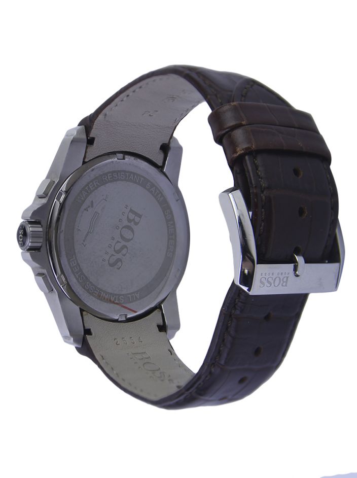 Relógio Hugo Boss Quartzo Croco Embossed Marrom Masculina - QGG16 ...