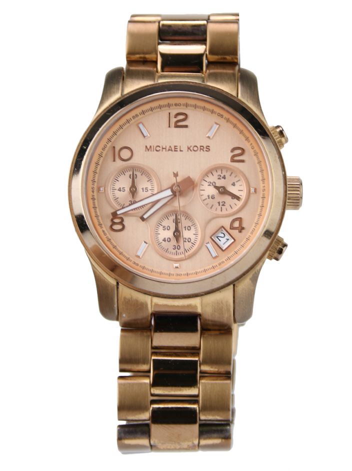 Relógio Michael Kors Aço Bronze e Rosê MK5128 - QL21 Original ...