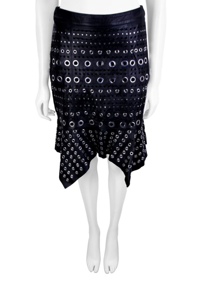 Saia NK Store Ilhoses Couro Preta - TKP20 Original | Etiqueta Única