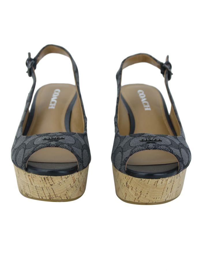 Sandália Coach Plataforma Cinza Original - QE7 | Etiqueta Única