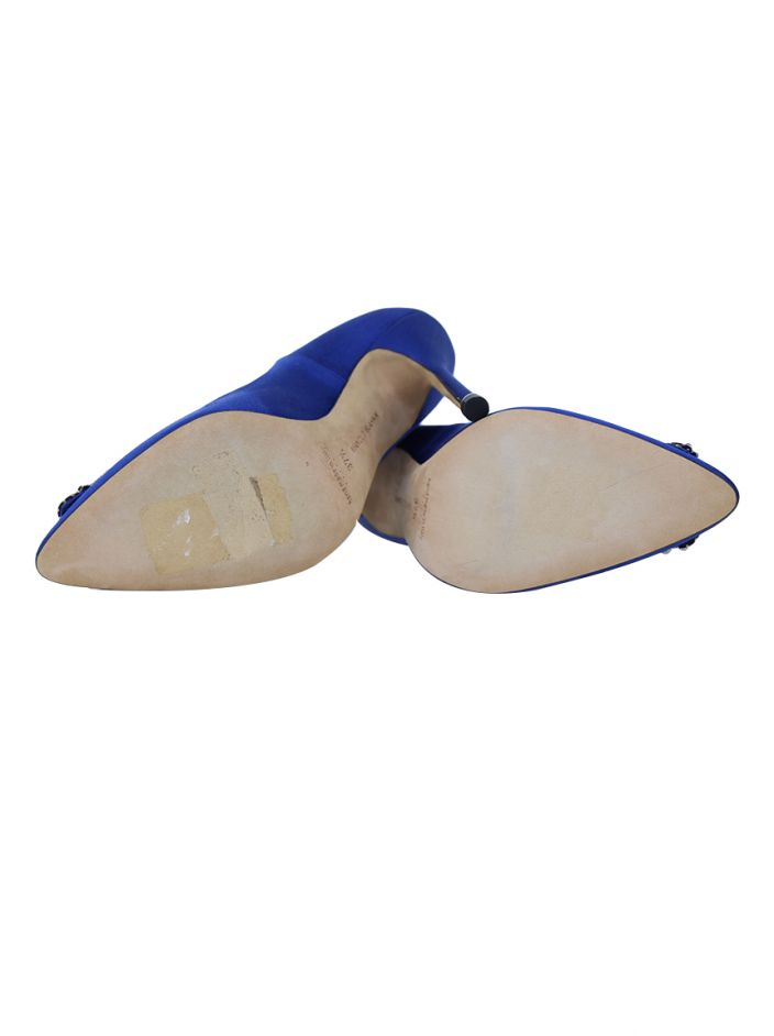 Sapato Manolo Blahnik Hangisi Azul - CSC405 Original Sapato Manolo Blahnik Hangisi Azul - CSC405 Original