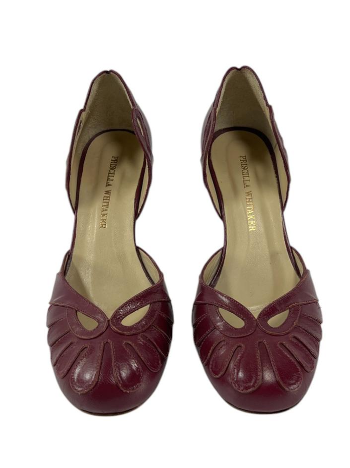 Scarpin Priscilla Whitaker Couro Roxo - CQGY3 Original | Etiqueta Única
