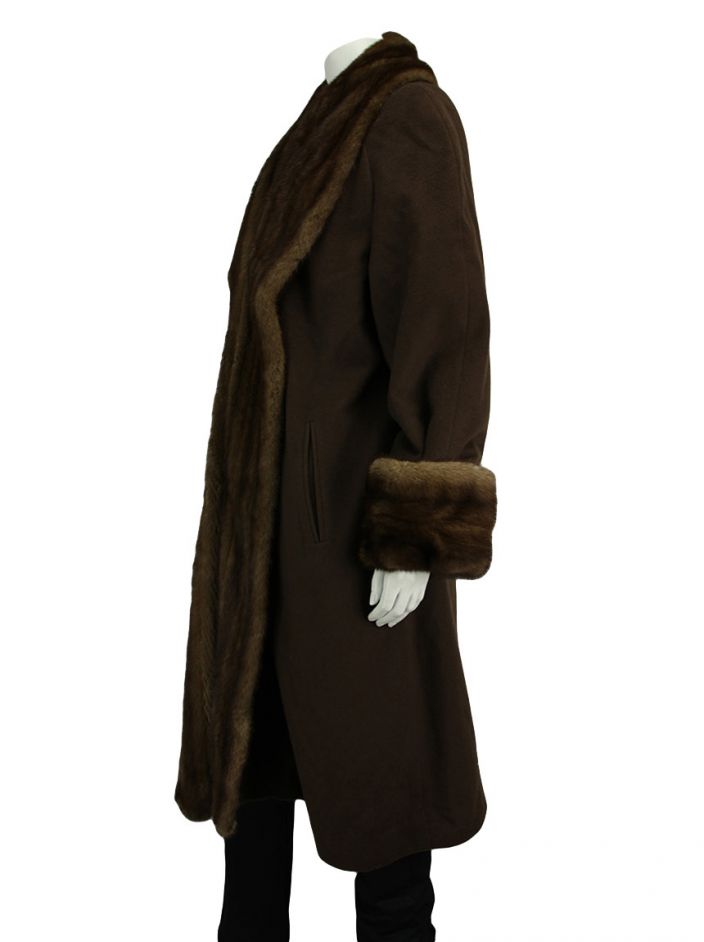 Sobretudo J. Mendel Pelos Marrom Original - QF68 | Etiqueta Única