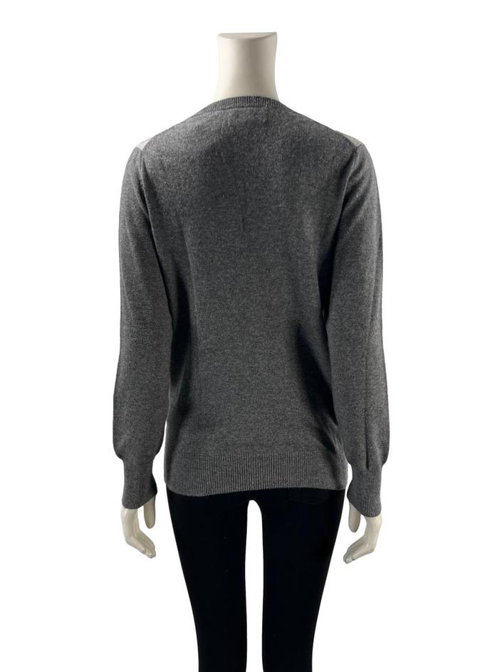 Suéter Burberry Cashmere Cinza - DBUL274 Original | Etiqueta Única