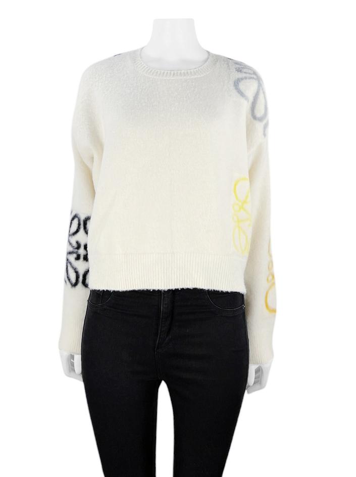 Suéter Loewe Lã Logos Creme - CMWD5 Original | Etiqueta Única