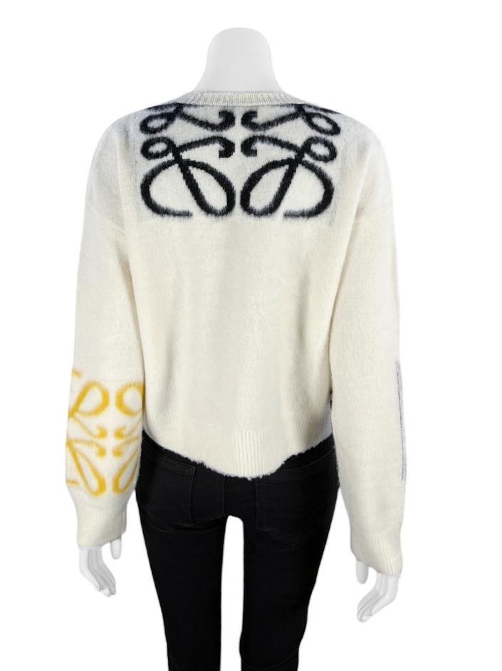 Suéter Loewe Lã Logos Creme - CMWD5 Original | Etiqueta Única