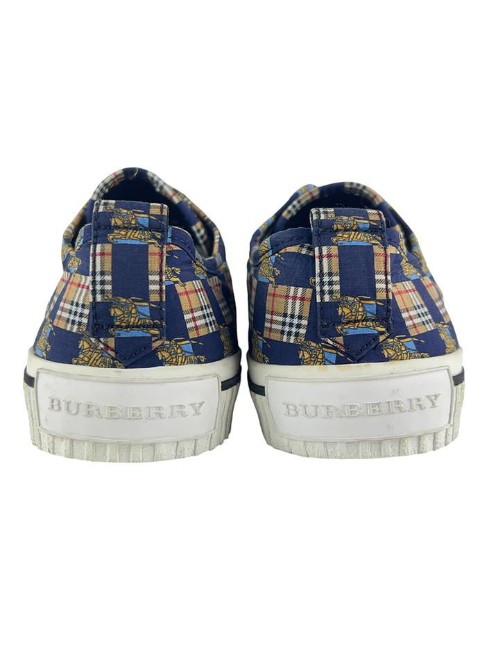Tênis Burberry Low Kingly Print Azul - CLDQ3 Original | Etiqueta Única