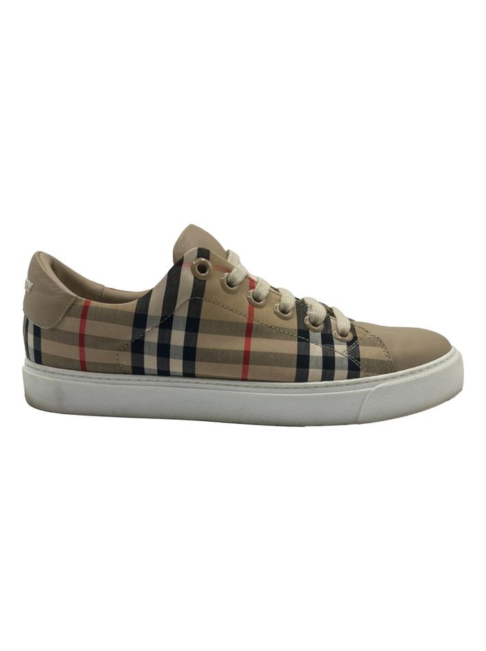 Tênis Burberry Nova Check Bege - CDUR111 Original | Etiqueta Única