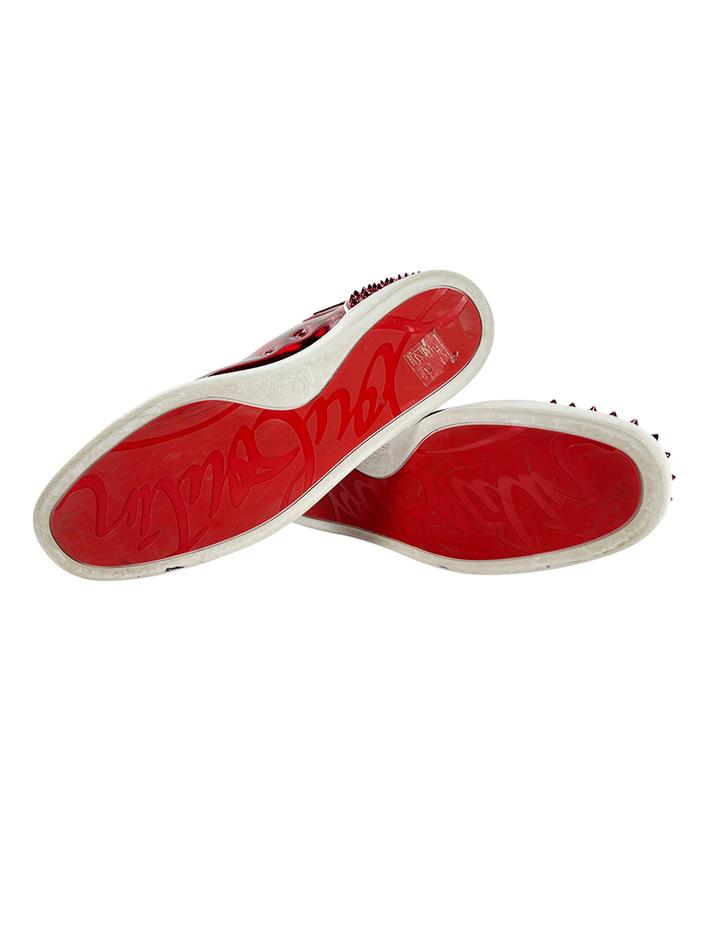 Tênis Christian Louboutin Lou Spikes 2 High 'Red' - CABR73 Original ...