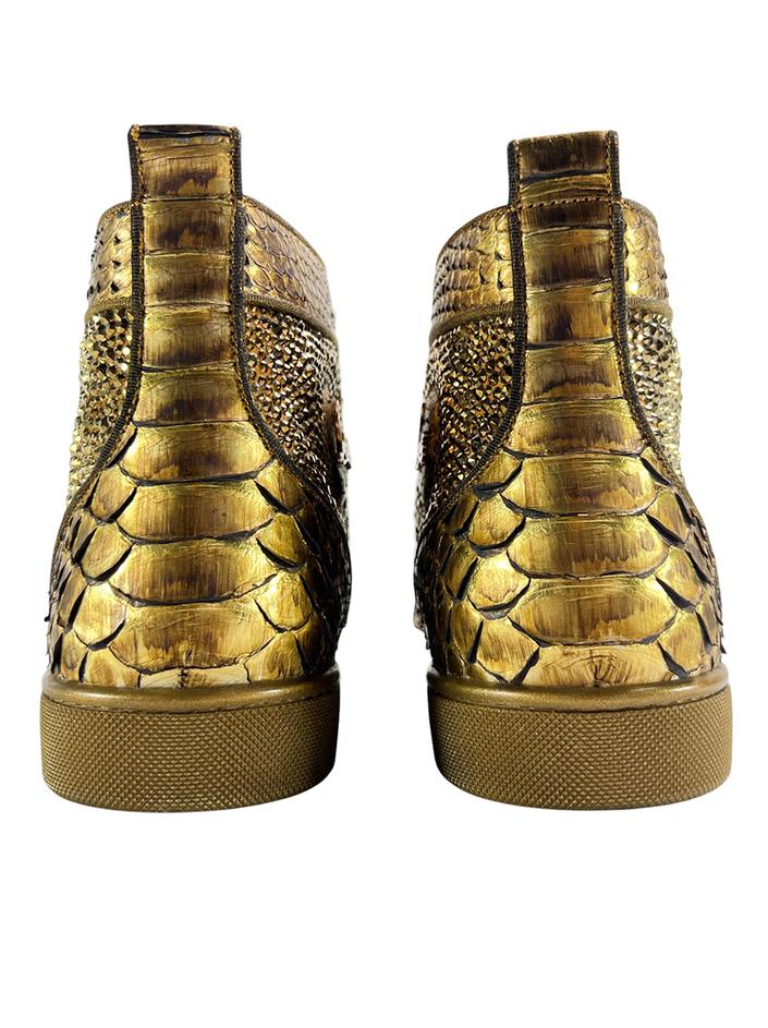 Tênis Christian Louboutin Python Bronze - DOL455 Original | Etiqueta Única