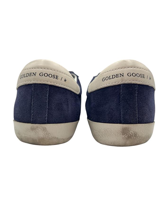 Tênis Golden Goose Deluxe Brand Super-Star Camurça Azul - CMAZ13 ...