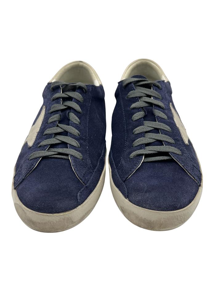 Tênis Golden Goose Deluxe Brand Super-Star Camurça Azul - CMAZ13 ...