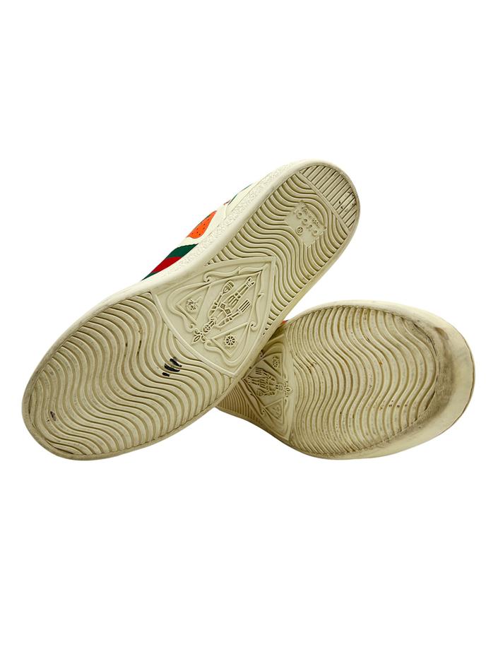 Tênis Gucci Couro Estampado Morangos - NCP73 Original | Etiqueta Única
