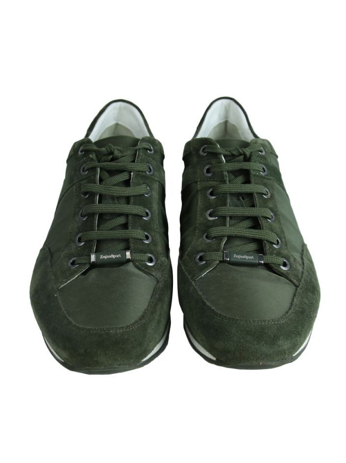 Tênis Zegna Sport Camurça Verde Masculino - DAK20 Original | Etiqueta Única