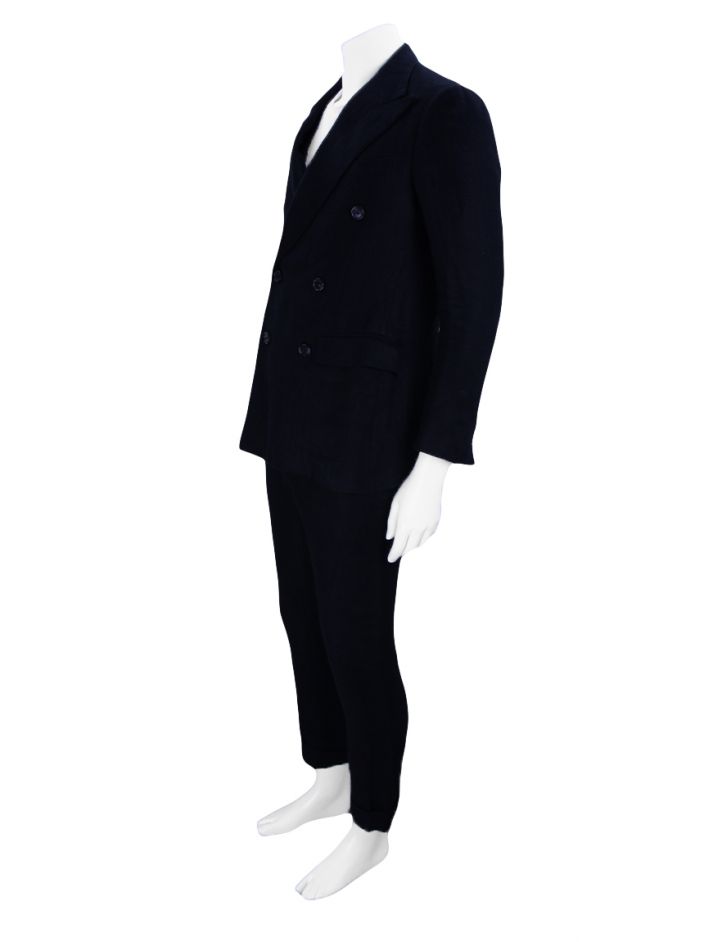 Terno Ralph Lauren Purple Label Linho Preto - MHG98 Original | Etiqueta ...