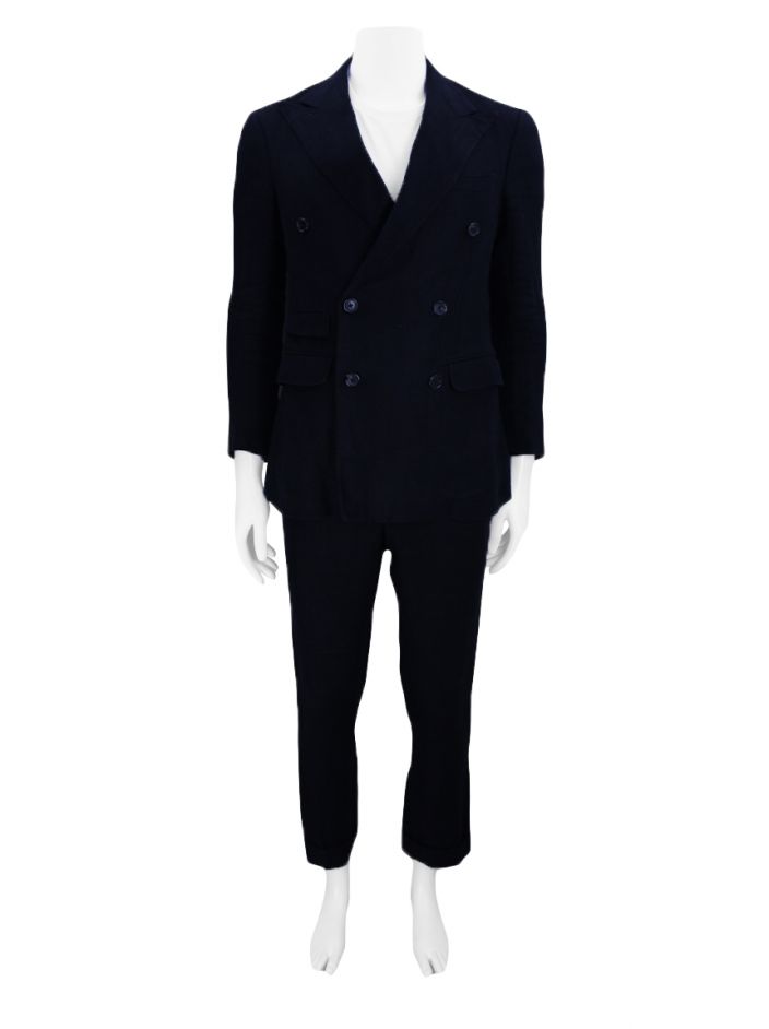 Terno Ralph Lauren Purple Label Linho Preto - MHG98 Original | Etiqueta ...