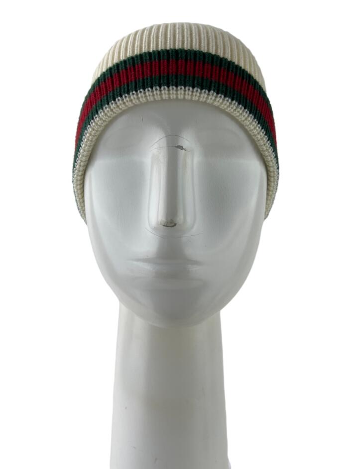 Touca Gucci Web Tricot Off White - DZB1140 Original | Etiqueta Única