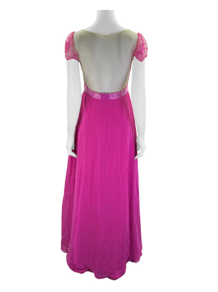 Vestido Arthur Caliman Bordado Longo Rosa - CHQG3 Original | Etiqueta Única