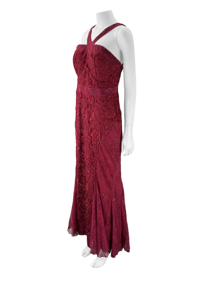 Vestido Arthur Caliman Renda Bordado Vermelho - CBOJ2 Original ...