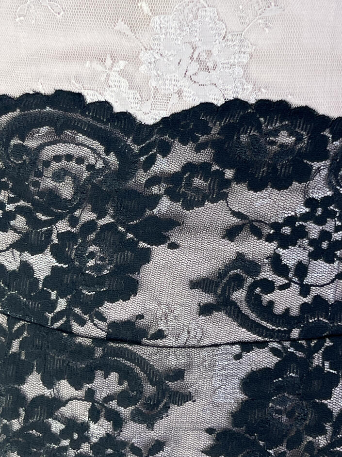 Vestido Arthur Caliman Rendado Bicolor - CDHD10 Original | Etiqueta Única