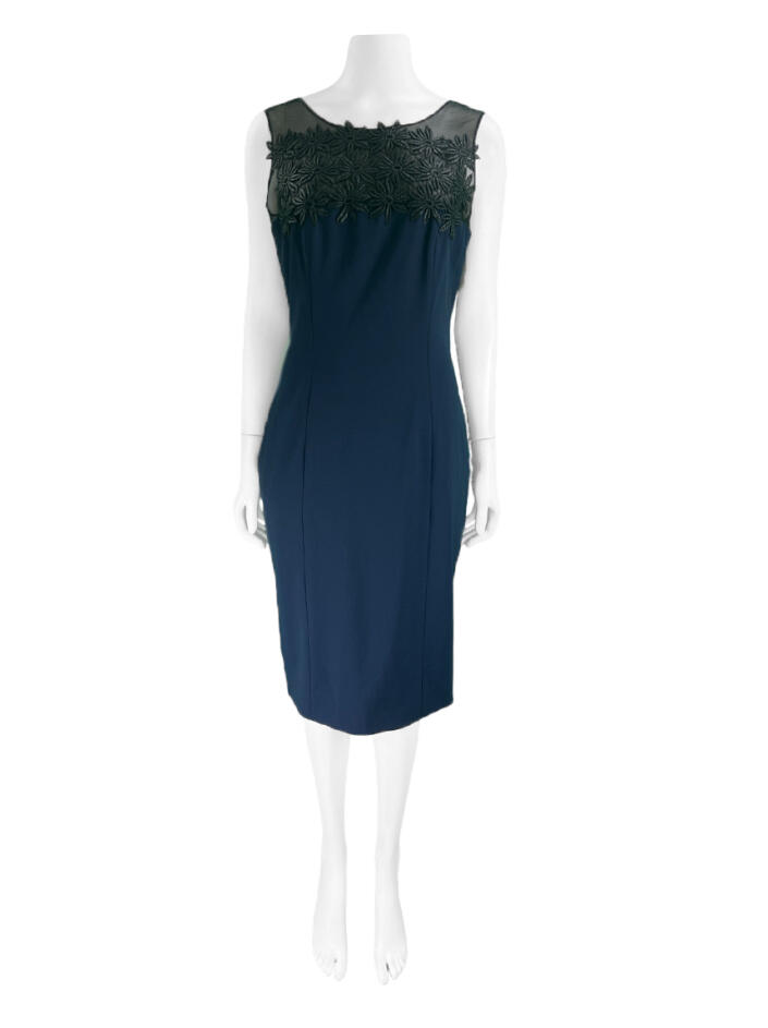 Vestido Carolina Herrera Lã Azul - KBT469 Original | Etiqueta Única